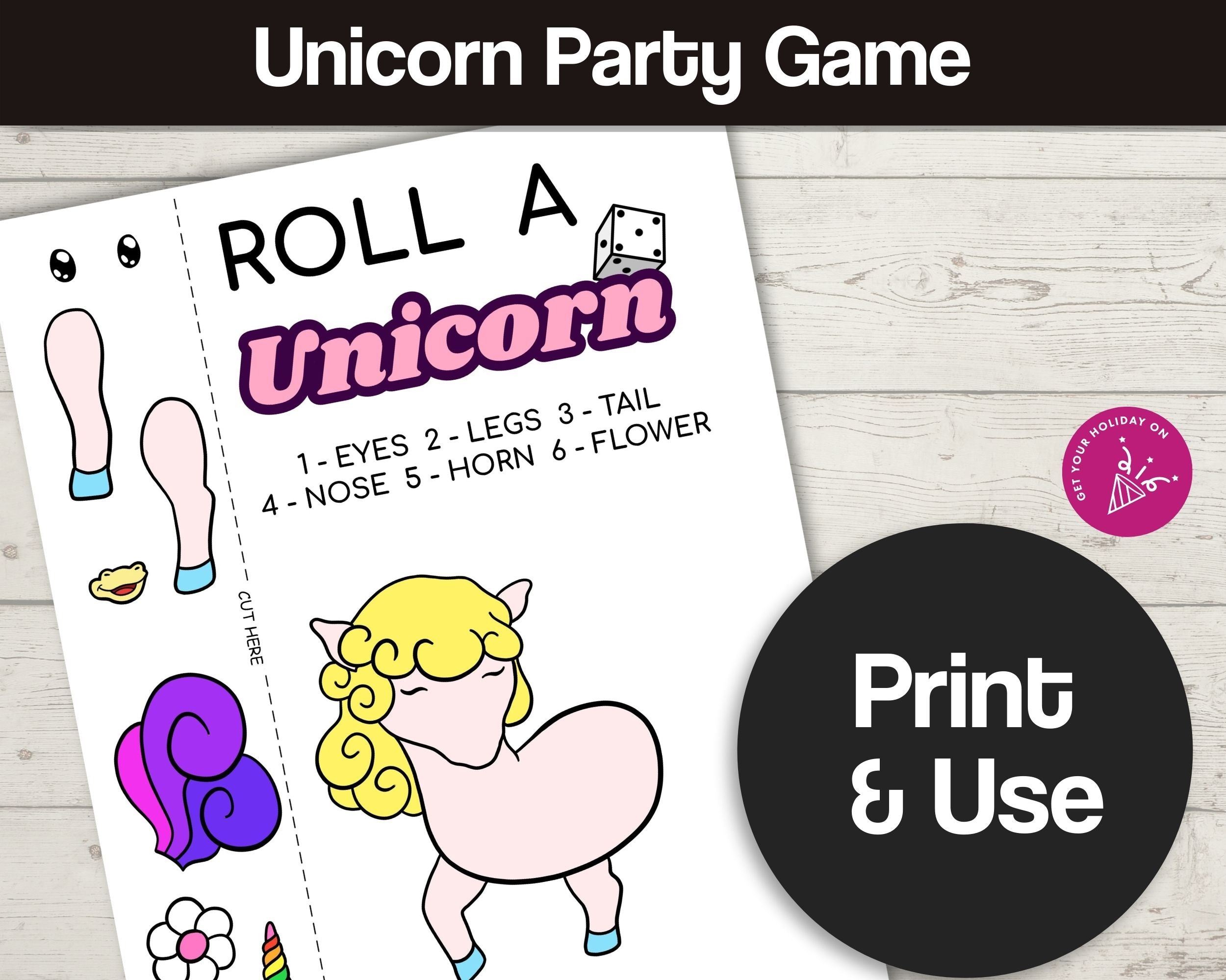 Roll a Unicorn Game – Get Your Holiday On